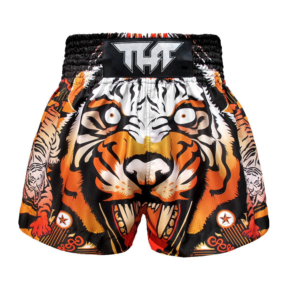 TUFF - Orange Cruel Tiger Thai Boxing Shorts